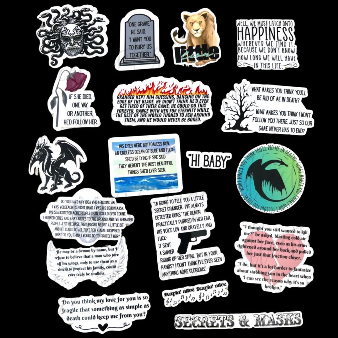 Secrets and Masks Sticker Bundle | Draco Malfoy | Bookish Stickers ...
