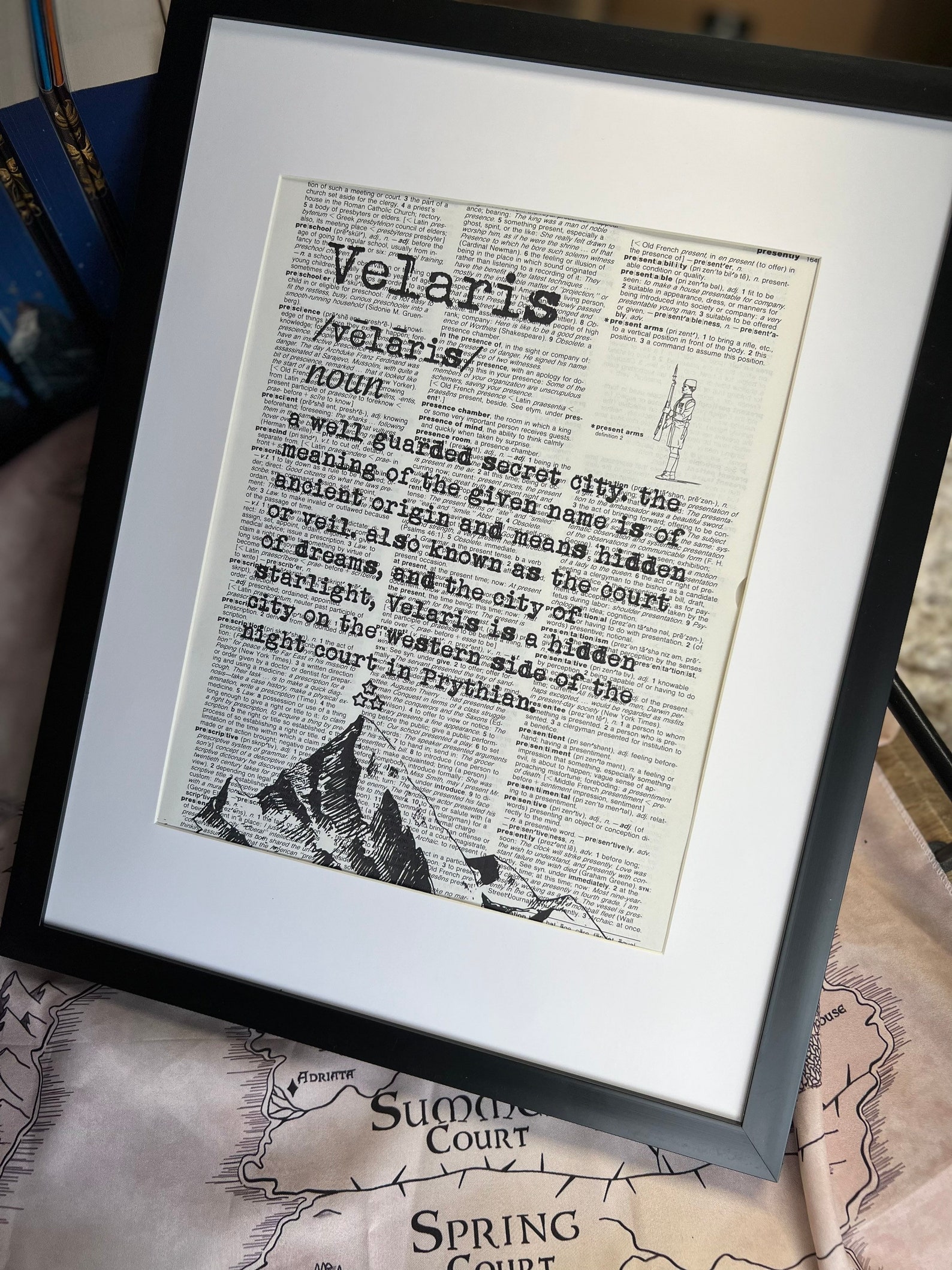 Velaris, ACOTAR, A Court of Thorns and Roses, Dictionary Print, Vintage ...