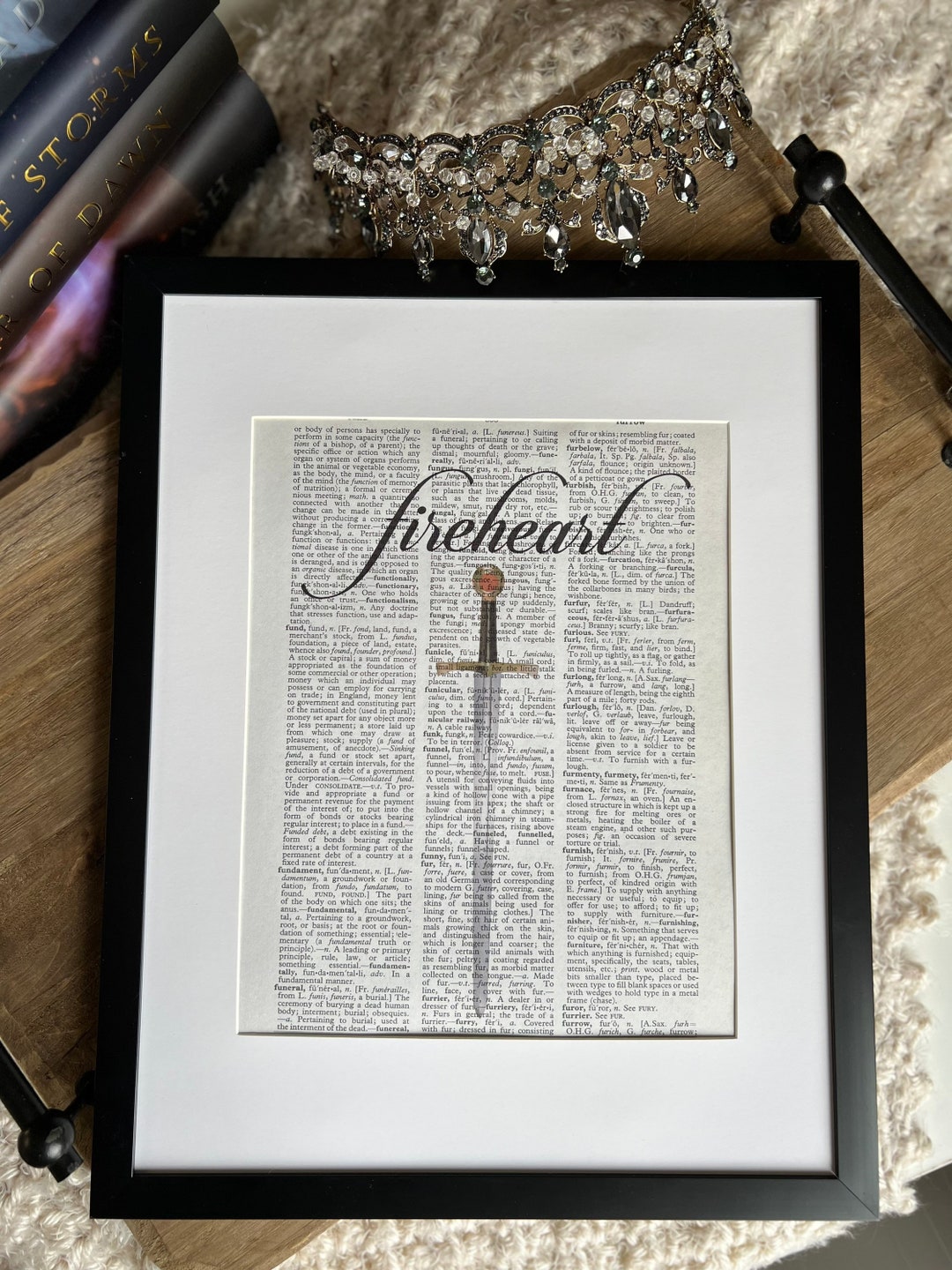 Fireheart, Throne of Glass, TOG, Dictionary Print, Vintage Print, Book ...