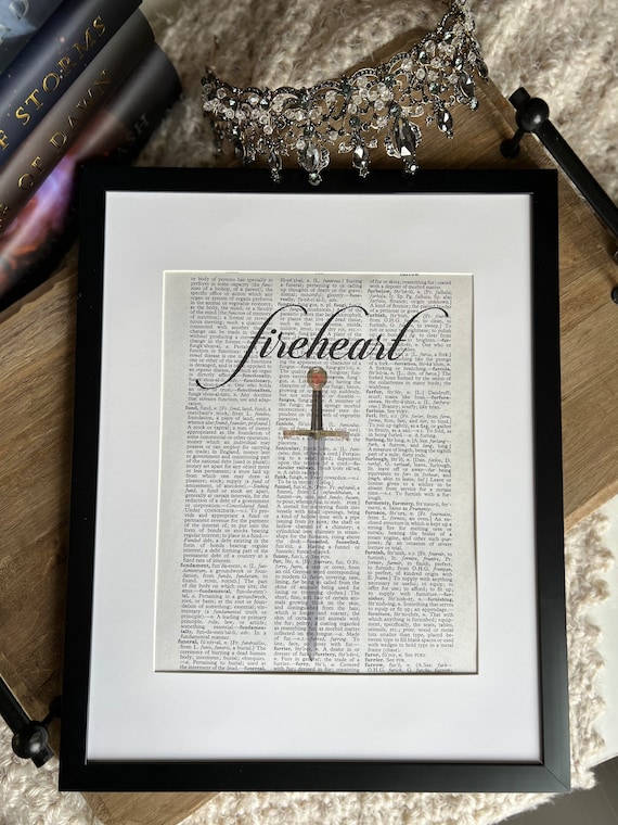 Fireheart Throne of Glass TOG Dictionary Print Vintage - Etsy