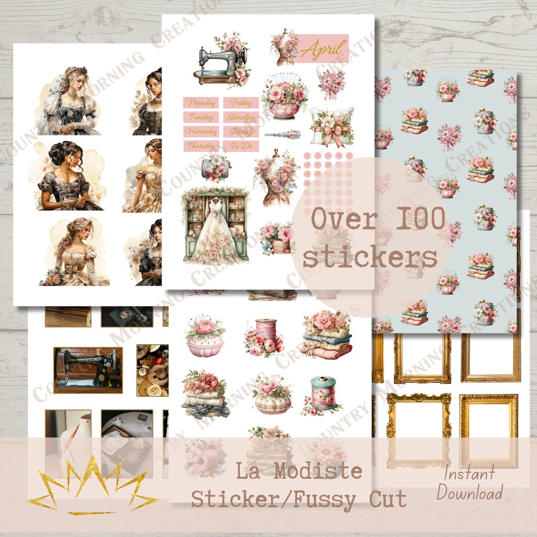 La Modiste Full Planner Kit,stickers,planner Stickers,planner,april ...