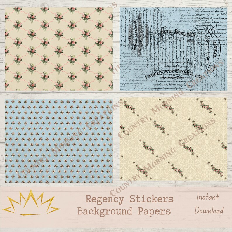 Regency Washi and Background Papers - Etsy