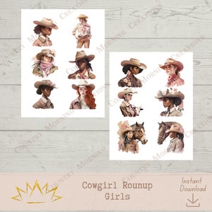 Cowgirl Western Roundup Full Planner Kit,stickers,planner Stickers ...