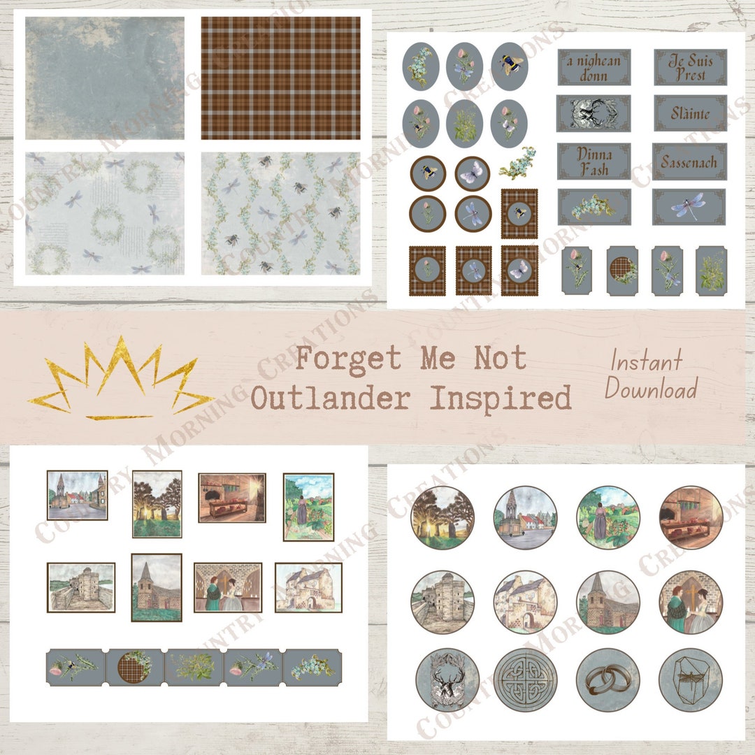 Forget Me Not, Outlander Inspired Stickers, Washi, Planner, Stickers ...