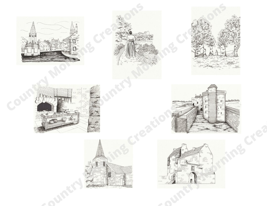 Sassenach Sketchbook~ Outlander Inspired Sketches - Etsy