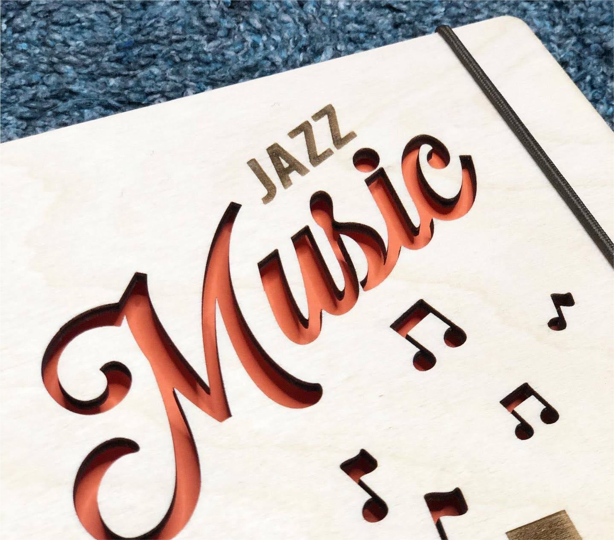 Jazz Music Notebook Cover SVG | Laser Cut Wooden Template | Musical ...