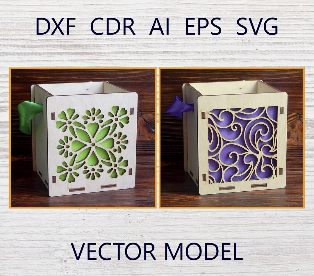 Flower Box 110х100х120 Mm / Vector Model for Plywood 3 Mm / Wooden ...