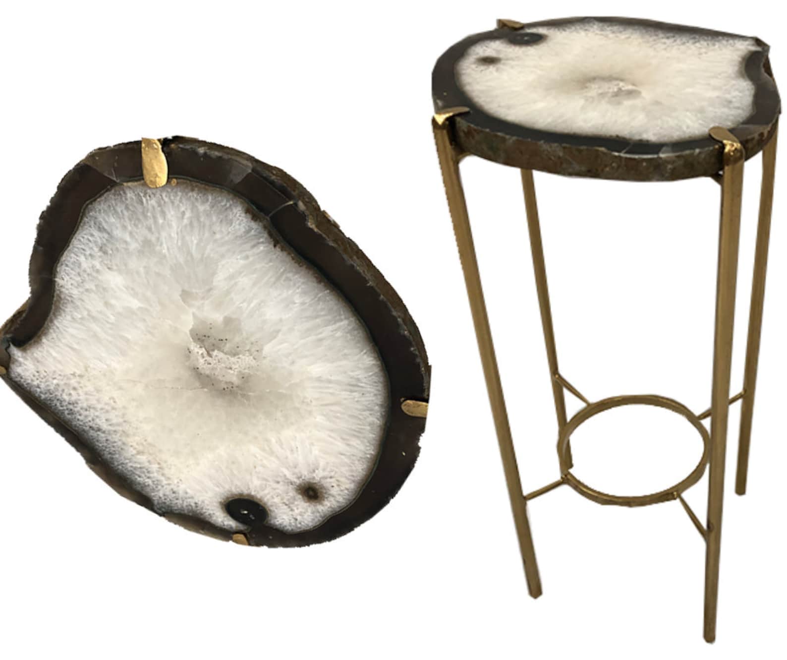 Agate Side Table Made in USA 1 Thick - Etsy