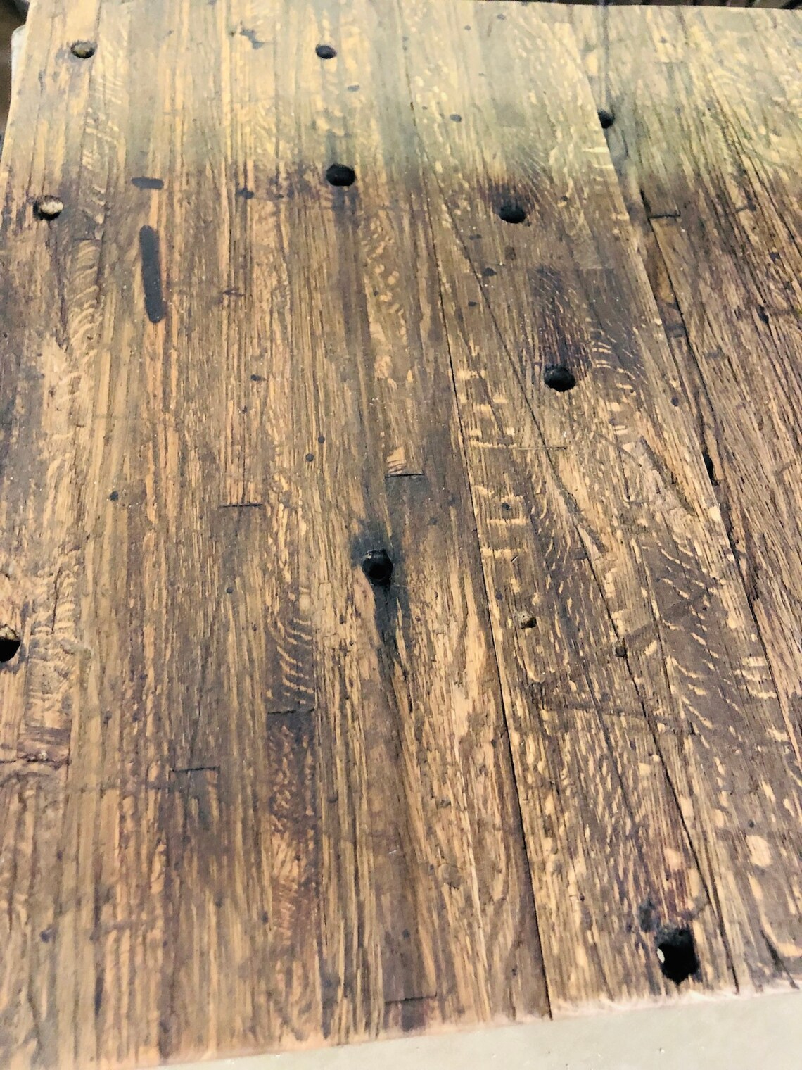 Rustic Farmhouse Dining Table Reclaimed Flooring - Etsy