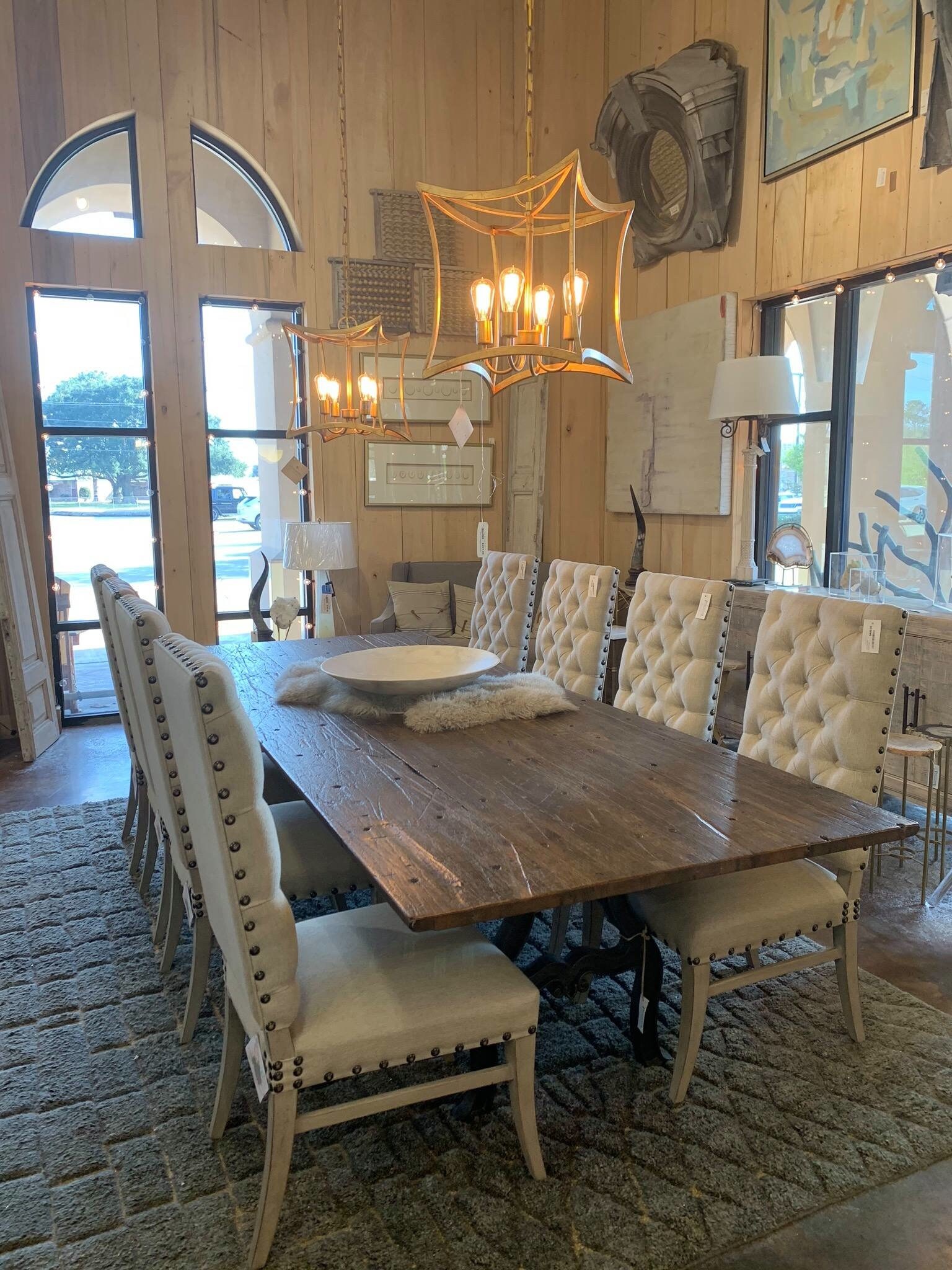 Rustic Farmhouse Dining Table Reclaimed Flooring - Etsy