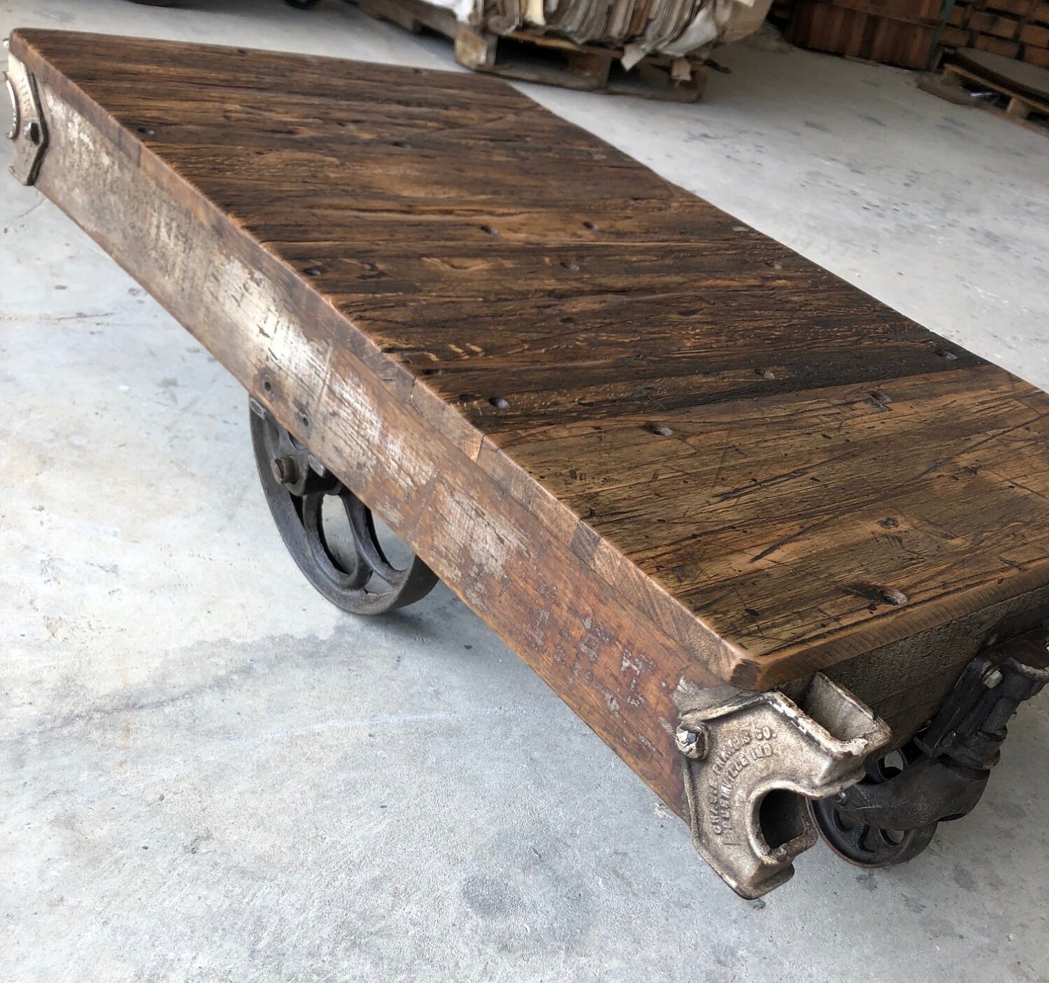 Lineberry Cart Coffee Table / Factory Cart | Etsy