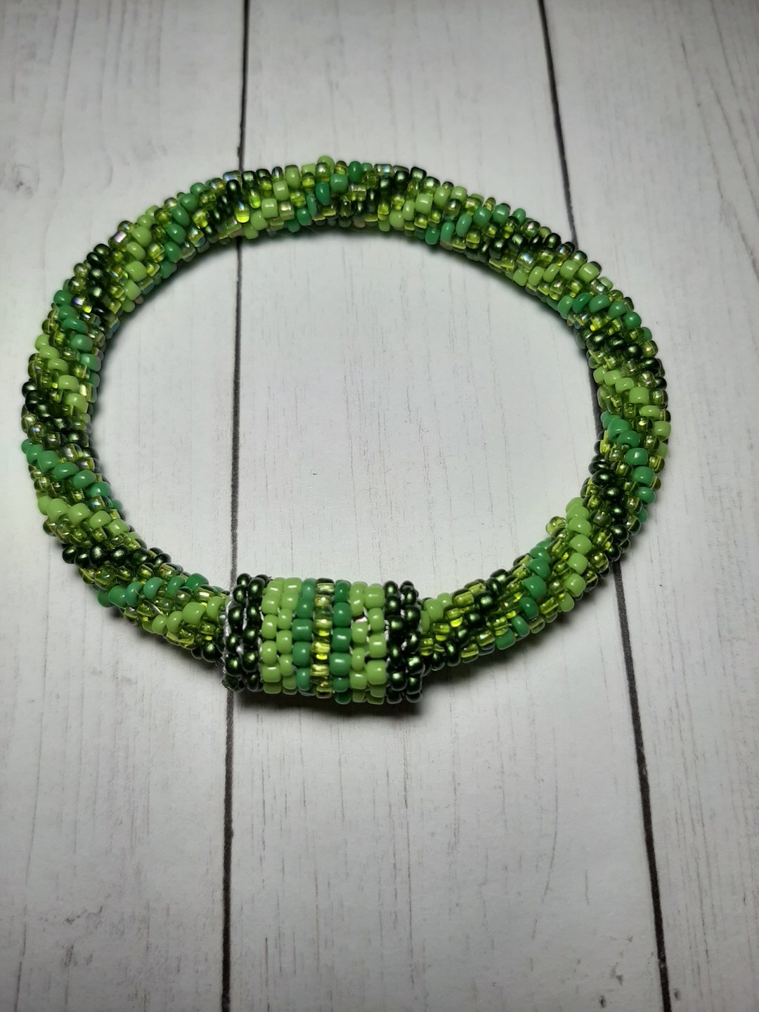 Crochet Beaded Bracelet, Crochet Rope Beads Bracelet, Beaded Bracelet ...