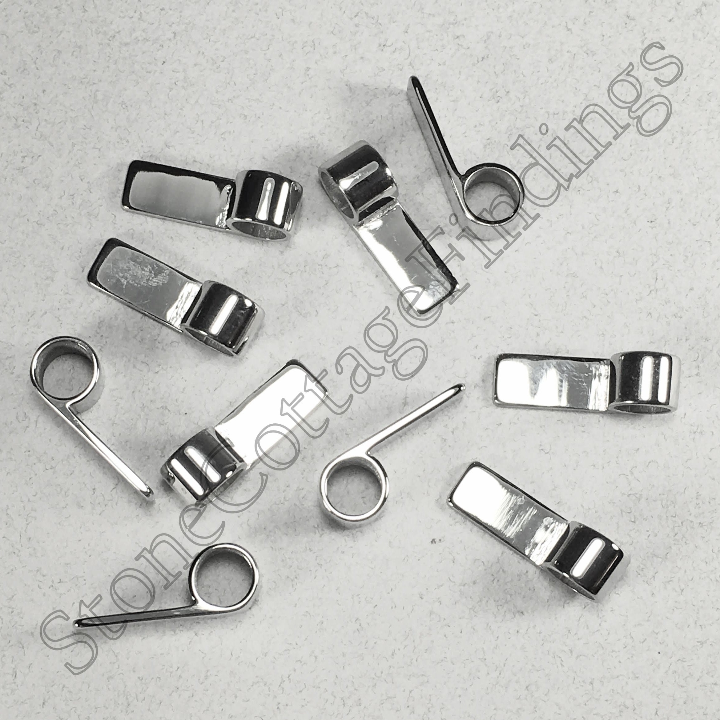 10 Pcs Stainless Steel Bails DIY for Pendants and Necklaces | Etsy