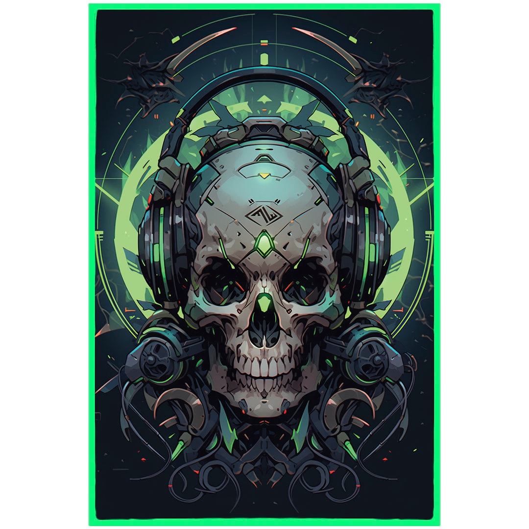Rave Skull Decorative Wall Hang, Decoration, Home Deco, Studio ...