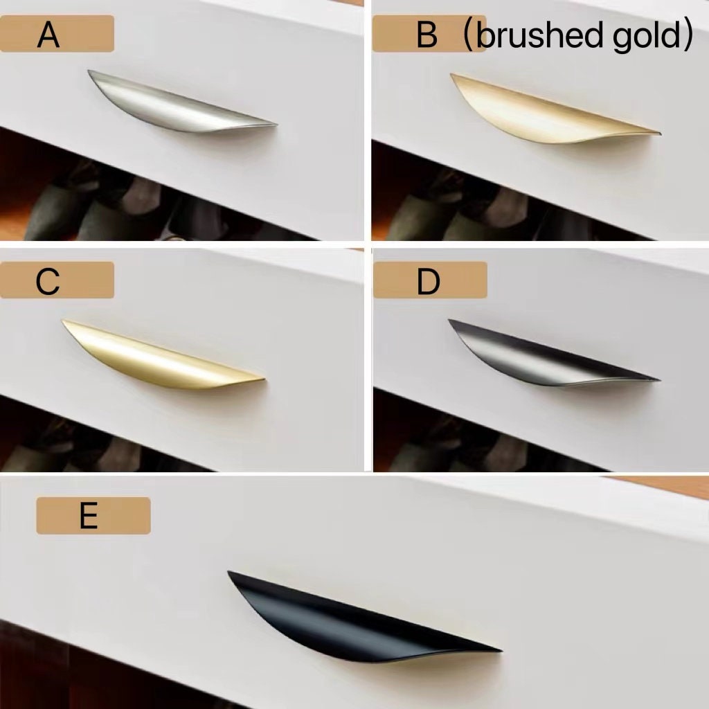 Leaf Knob Modern Cabinet Knob Gold Drawer Pull Doorknob - Etsy