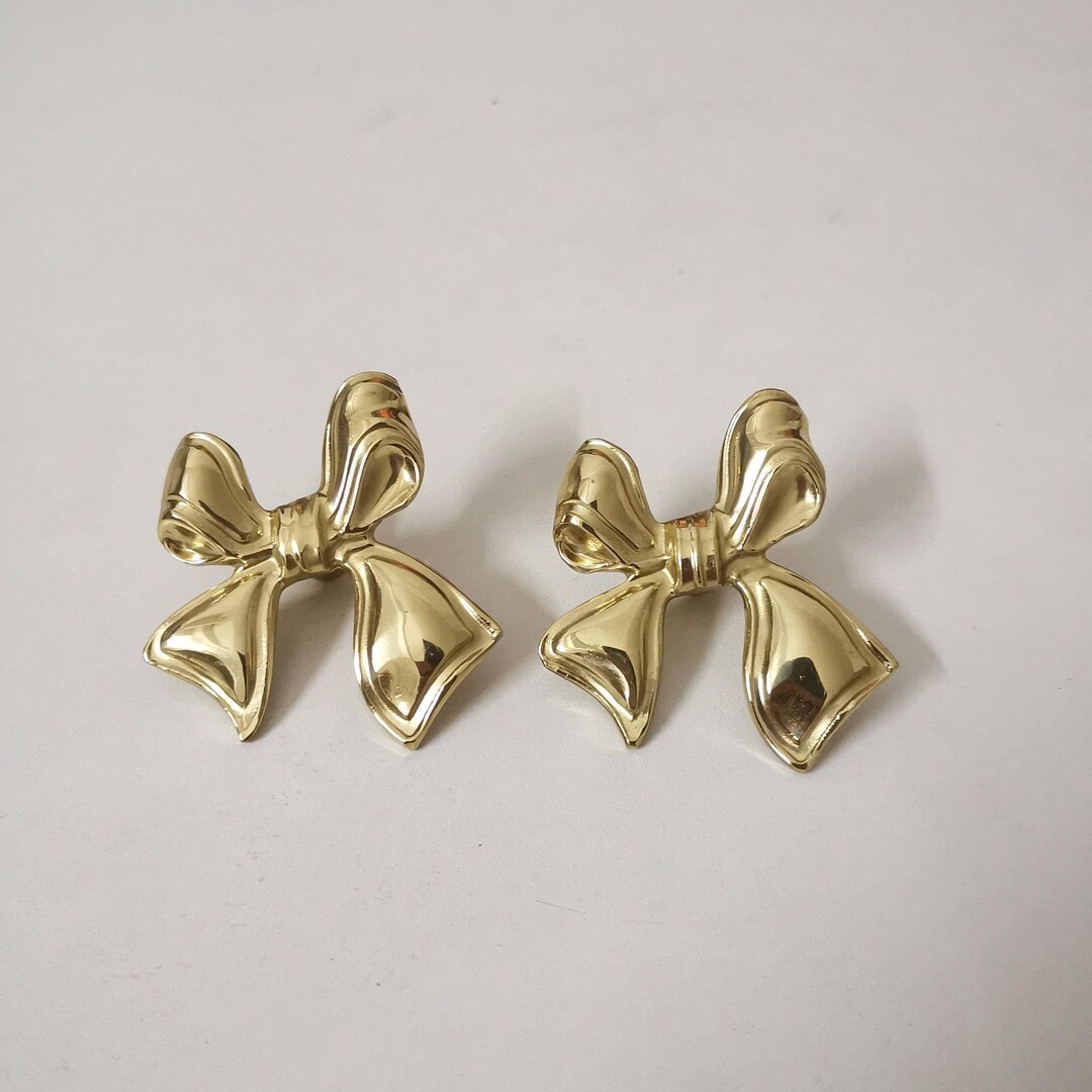 Brass Casting Bow Knobs, Solid Brass Drawer Pull, Bow Doorknob, Bow ...