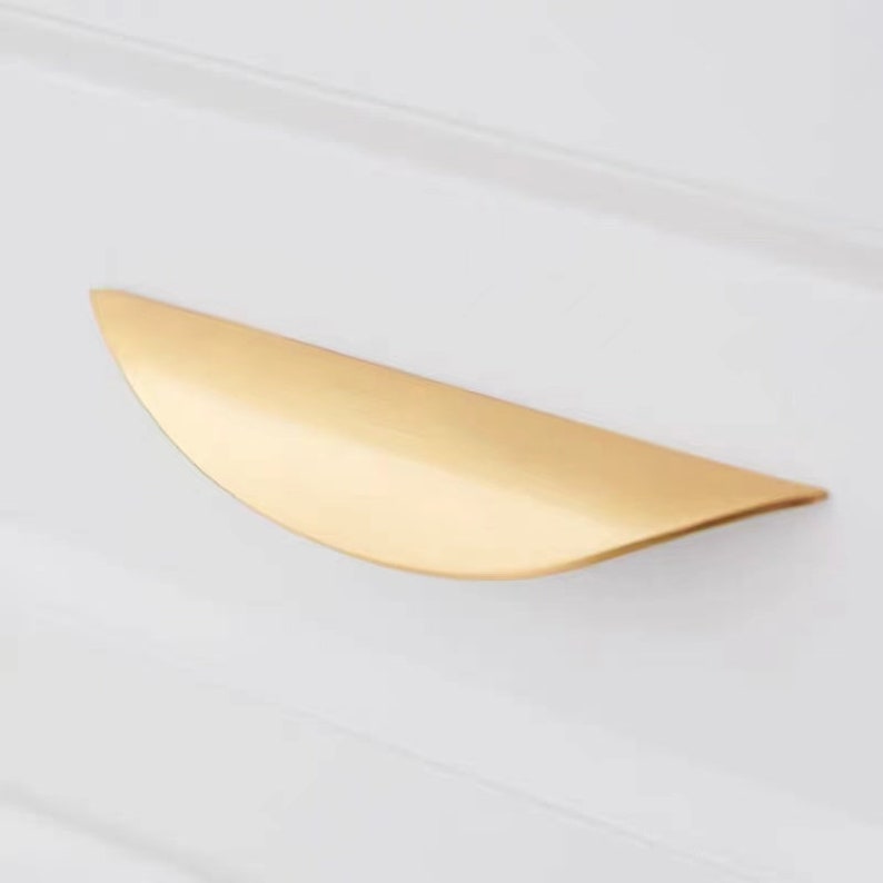 Leaf Knob Modern Cabinet Knob Gold Drawer Pull Doorknob - Etsy