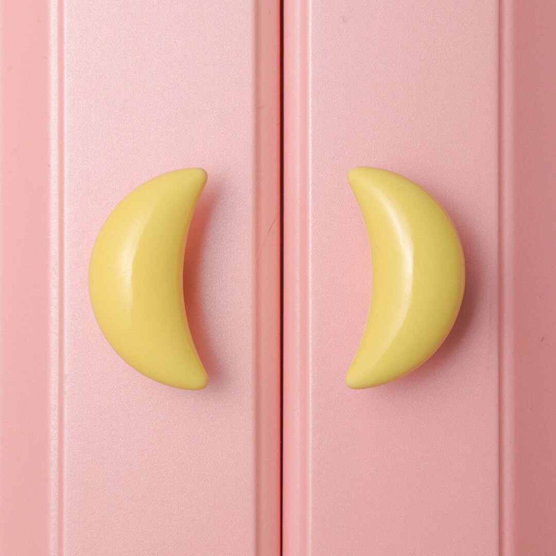 Children's Room Handle, Ceramic Cute Moon Shape Knob, Matte Drawer Knob ...