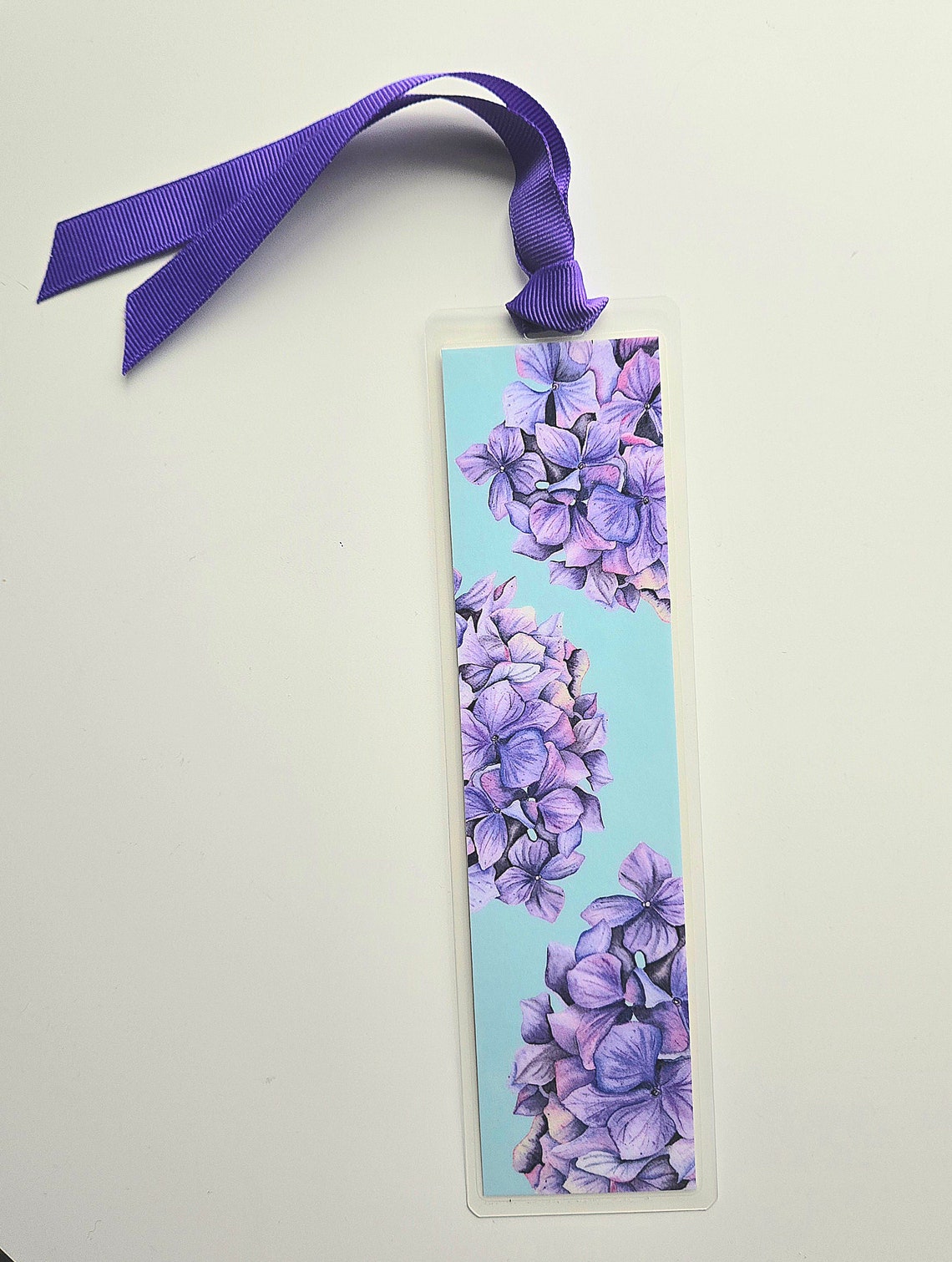 Watercolor Hydrangea Bookmark - Etsy