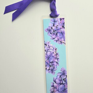Watercolor Hydrangea Bookmark - Etsy