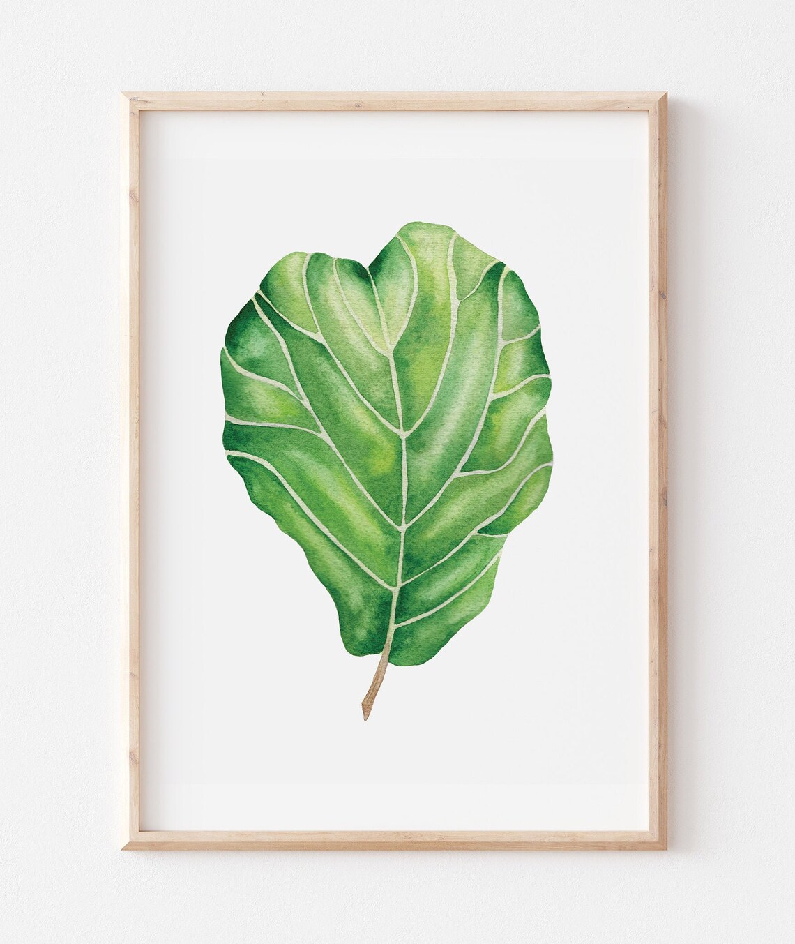 Watercolor Fiddle Leaf Art Print 8 X 10 Print Painting Wall - Etsy