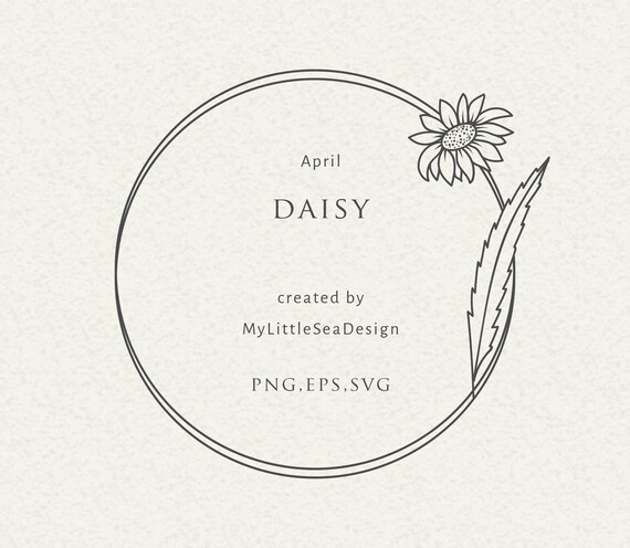 April Birth Flower Svg Birth Month Flower Svg Daisy Svg Etsy
