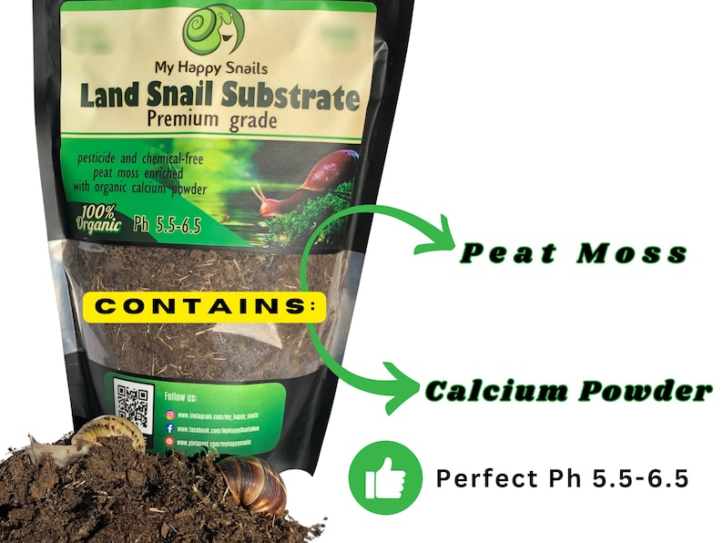 Land Snail Soil for Terrarium Pet Snails: Helix Aspersa, Helix Pomatia ...