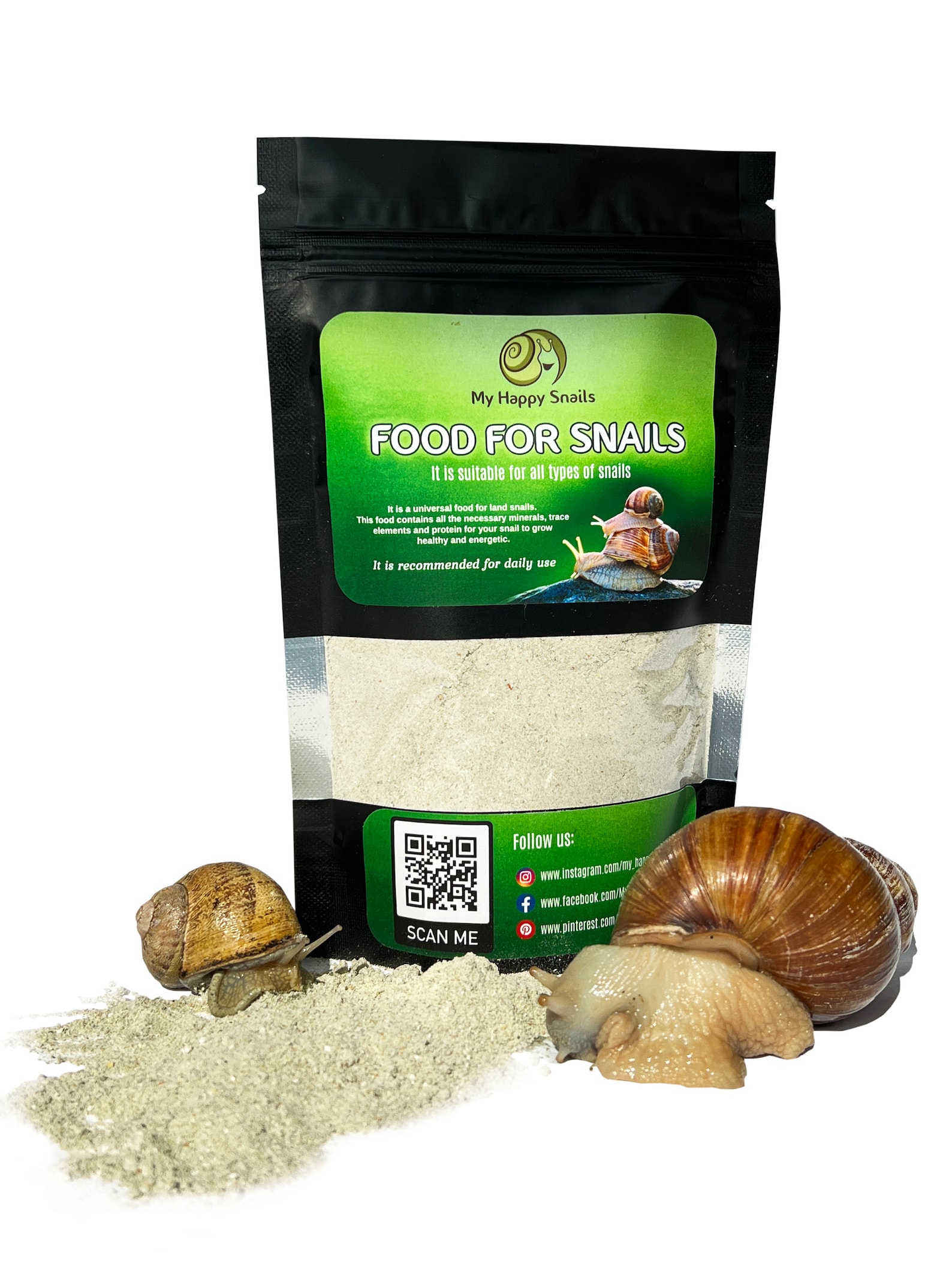Land Snail Food With Calcium Vitamins & Minerals | Giant African Land ...