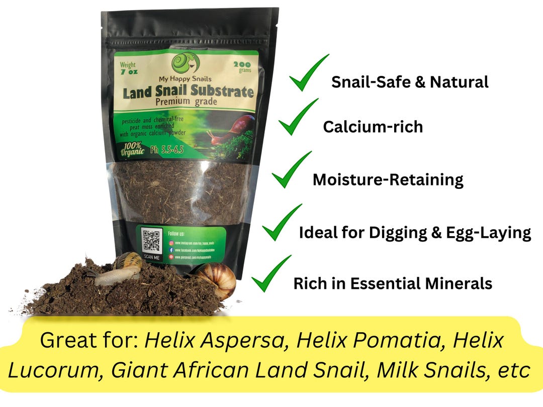 Land Snail Soil for Terrarium Pet Snails: Helix Aspersa, Helix Pomatia ...