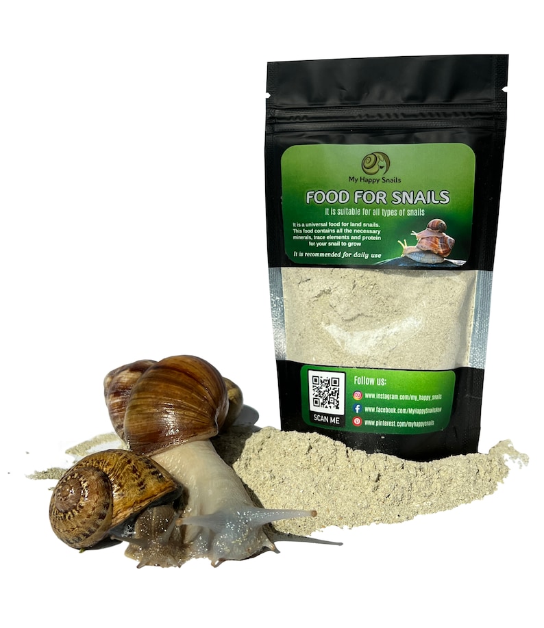 Land Snail Food With Calcium Vitamins & Minerals | Giant African Land ...