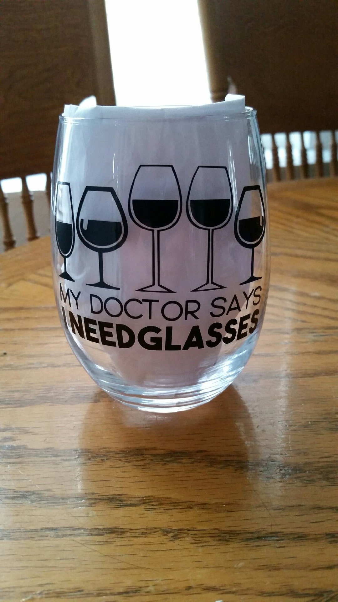 My Doctor Says I Need Glasses, Wine Glass - Etsy