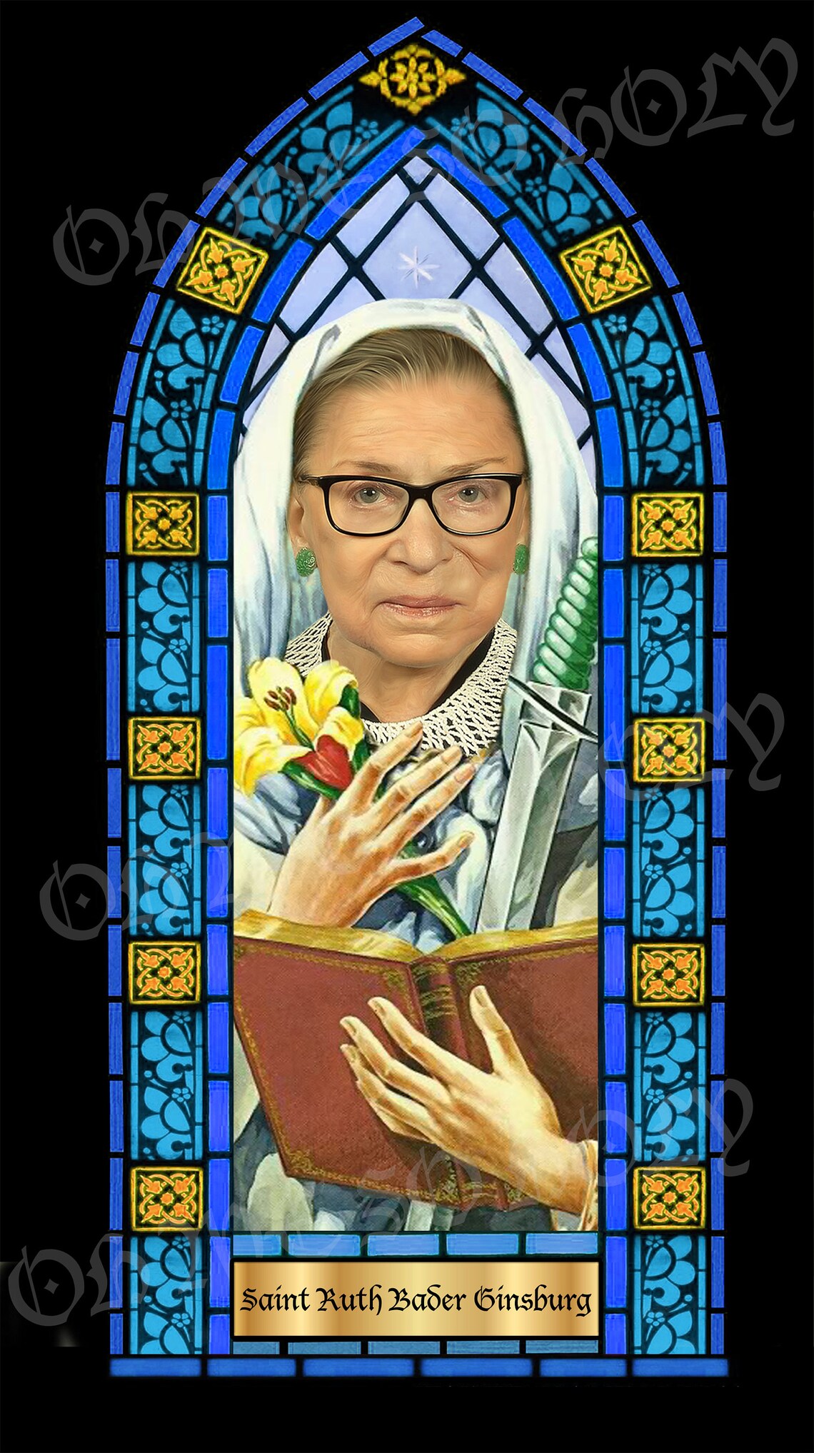Saint RBG Prayer Candle Ruth Bader Ginsburg Saint on 8 - Etsy