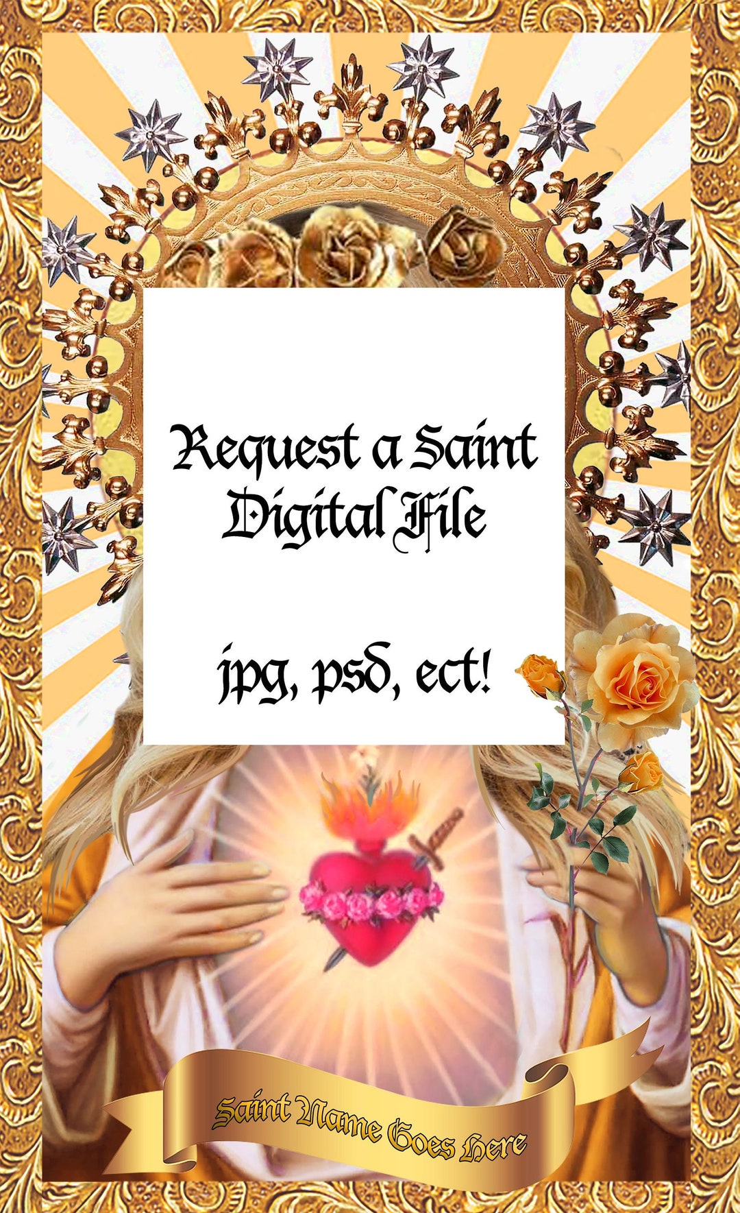 Saint Digital File | Prayer Candle Custom Design | Saint Candle Design ...