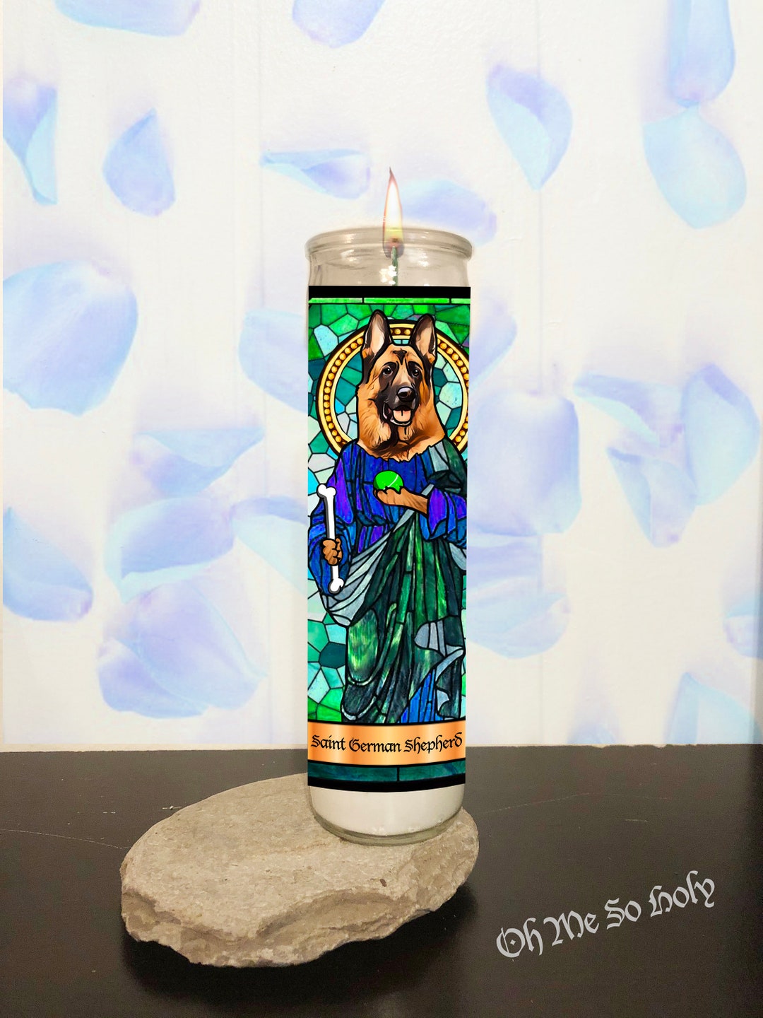 Saint German Shepherd Prayer Candle | Dog Saint Candle | Pet Saint ...
