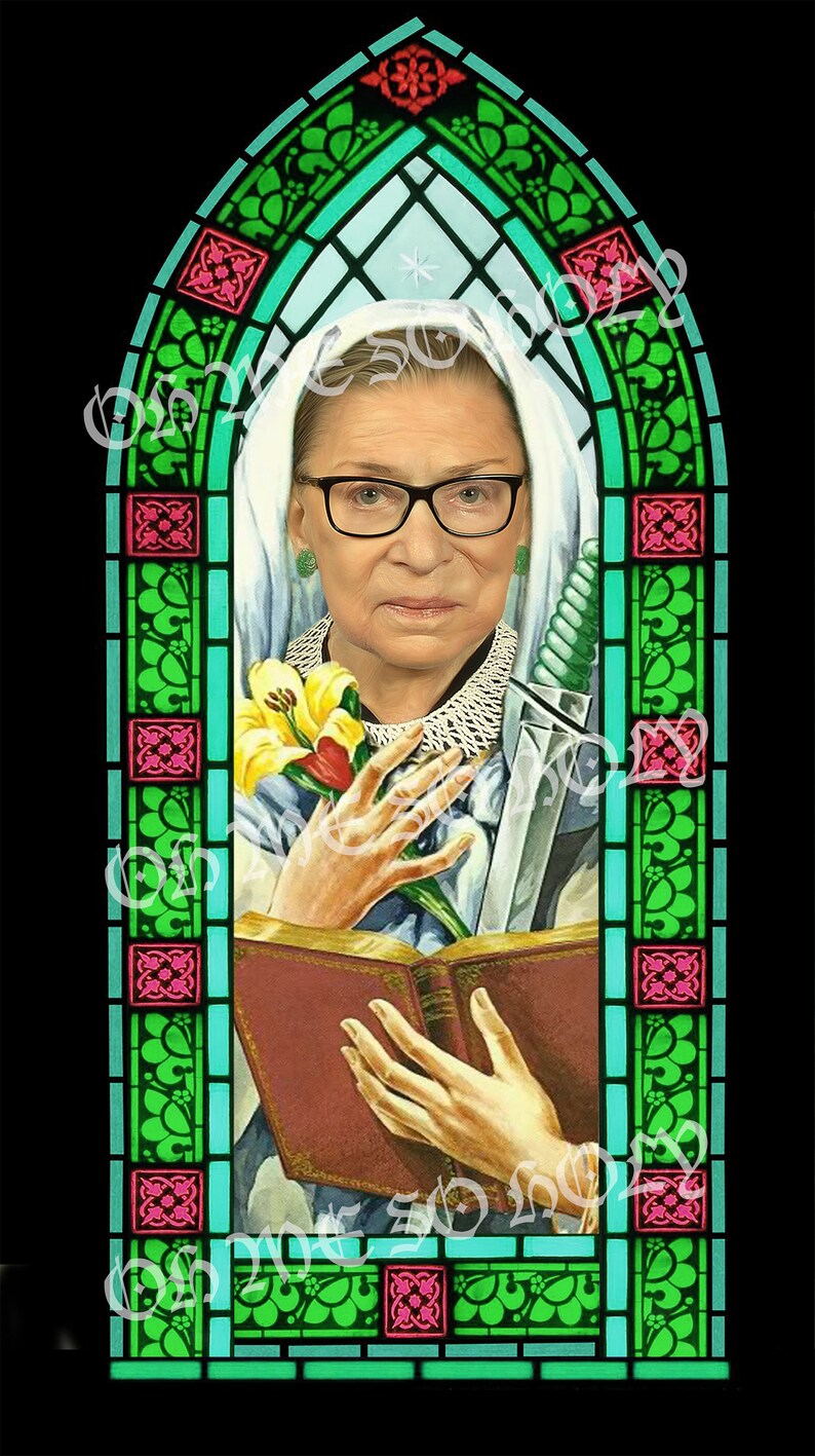 Saint RBG Prayer Candle | Ruth Bader Ginsburg Saint on 8" Prayer Candle ...