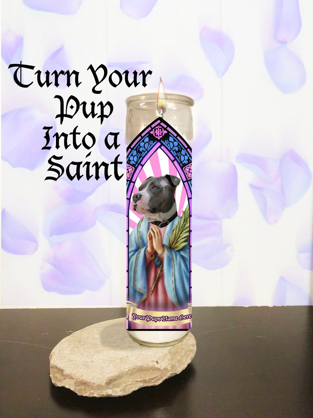 Your Dog as a Saint | Custom 8" Prayer Candle | Pet Gifts | Pet Lover ...