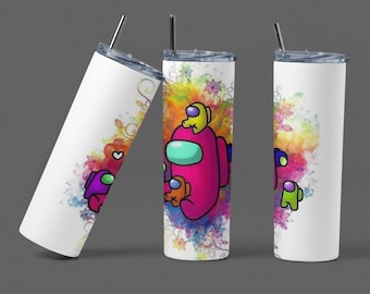 Video Game Themed 20oz Stainless Steel Tumbler/travel Mug With Slider ...