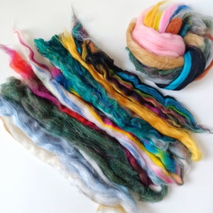 Wool Mill Ends Roving and Top Animal Colors Wool Scraps Waste Wool ...