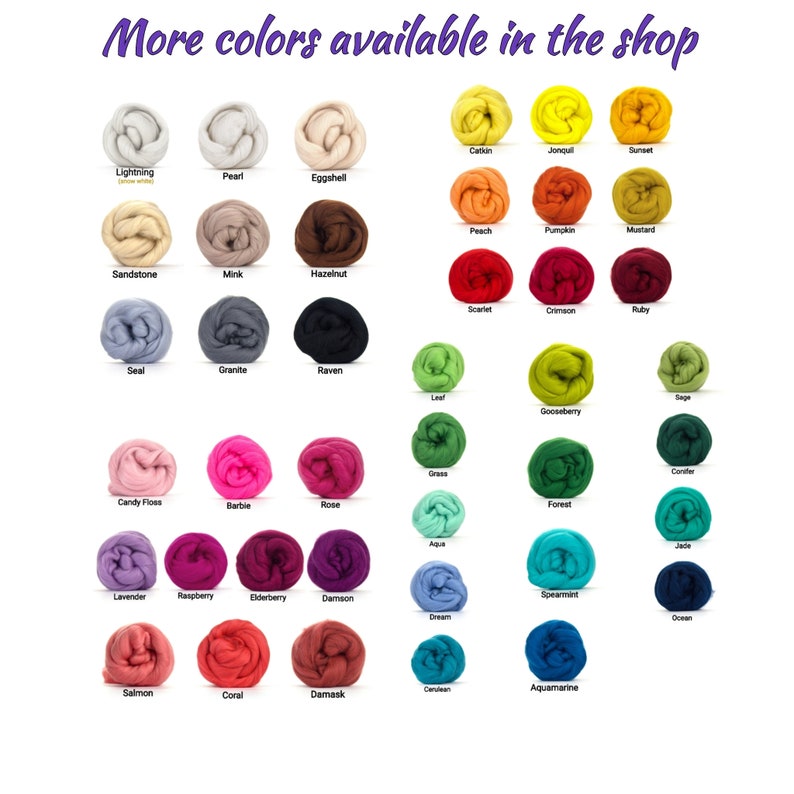 Merino Wool Roving for Spinning Soft Needle Felting Wool Spinning Fiber ...