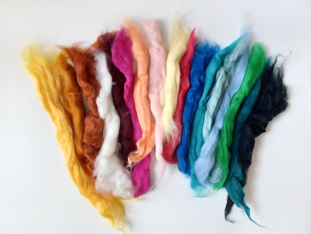 Wool Scraps Merino Wool Roving Mixed Spinning Fiber Needle Felting Wool ...