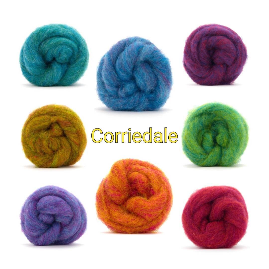 Carded Corriedale Fleece 0.5 Oz, 1 Oz Needle Felting Wool Assortment ...