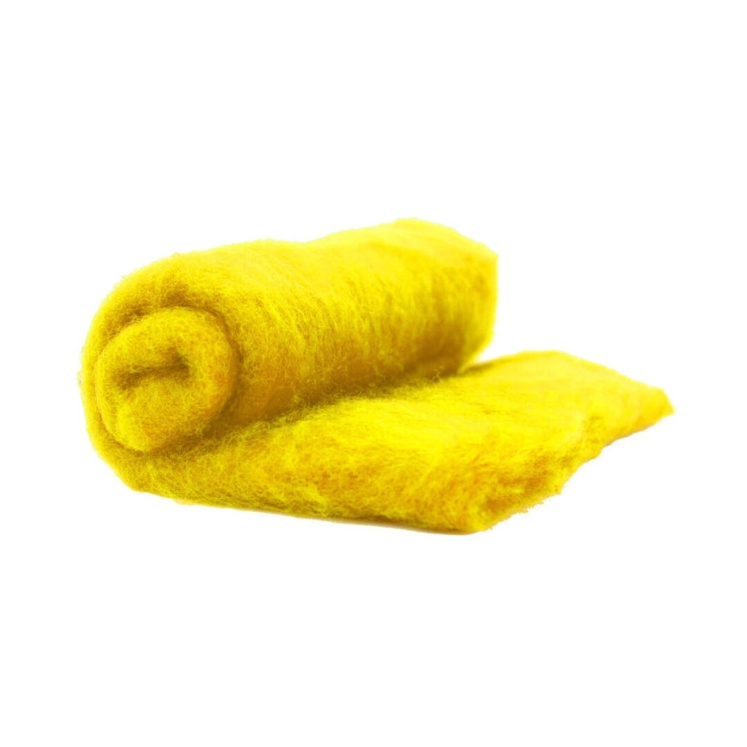Yellow Felting Wool Batting for Spinning Needle Felting Wool Batts ...