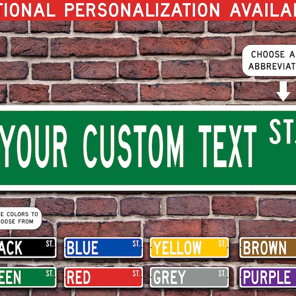Custom Street Sign - Etsy