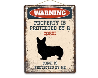 Corgi Warning Sign - Etsy