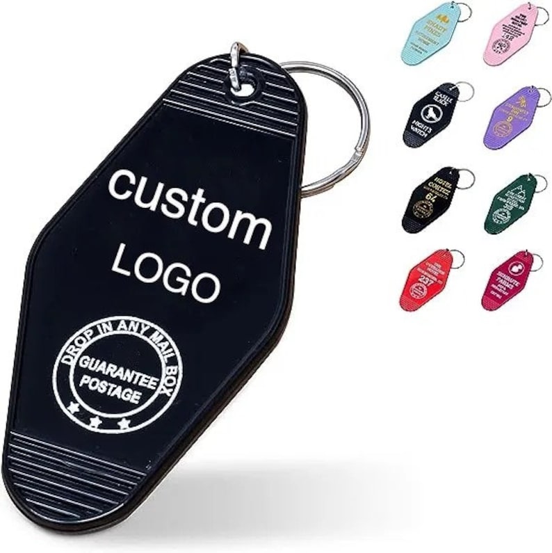Personalized Hotel Keychains 100pcs - Custom Motel Keychains - UV ...