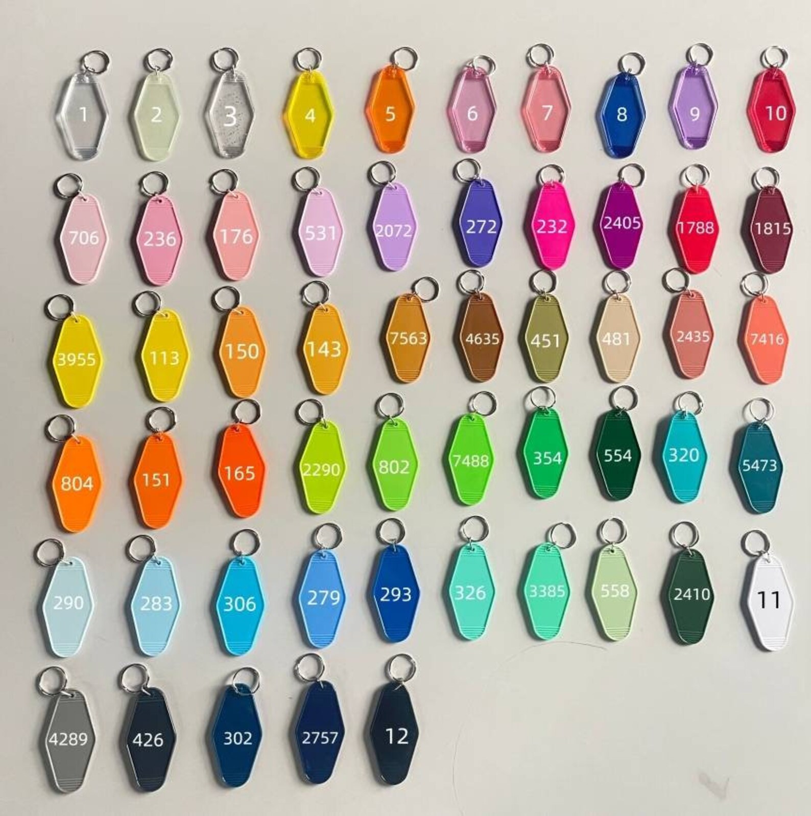 Personalized Hotel Keychains 100pcs - Custom Motel Keychains - UV ...