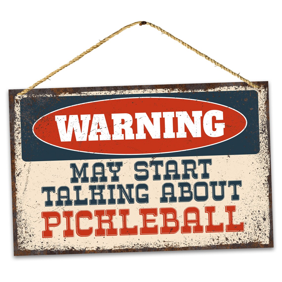 Funny Warning Pickleball Metal Sign May Start Talking About - Etsy