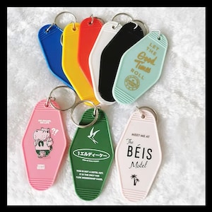 Personalized Hotel Keychains 100pcs - Custom Motel Keychains - UV ...