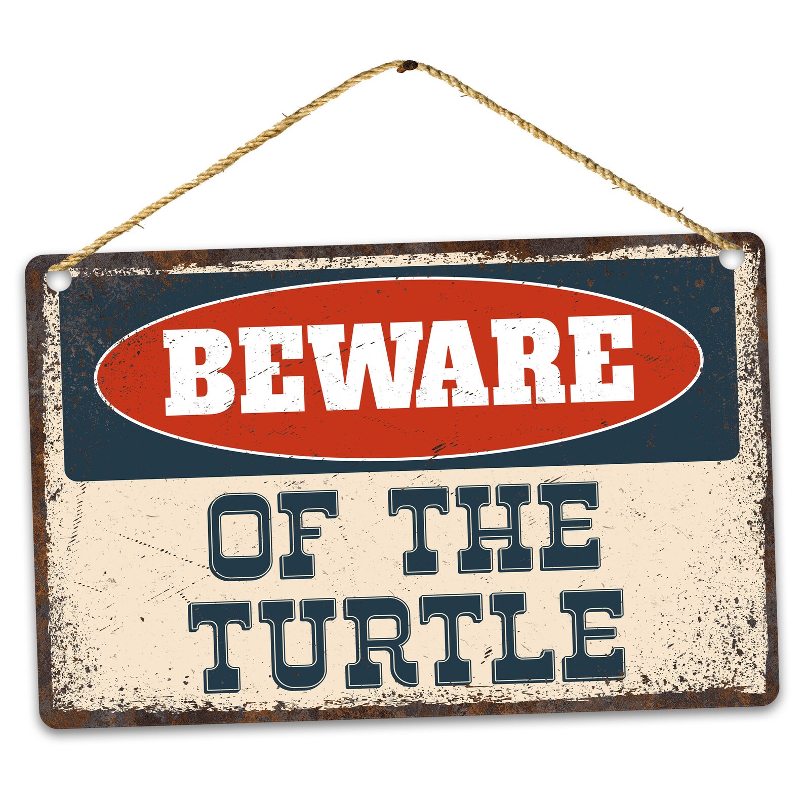 Funny Beware of Turtle Metal Sign Rustic Retro Weathered - Etsy