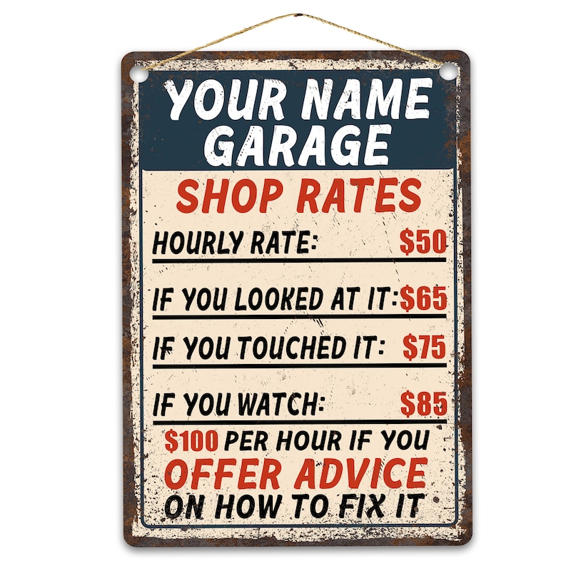 Funny Garage Signs - Etsy